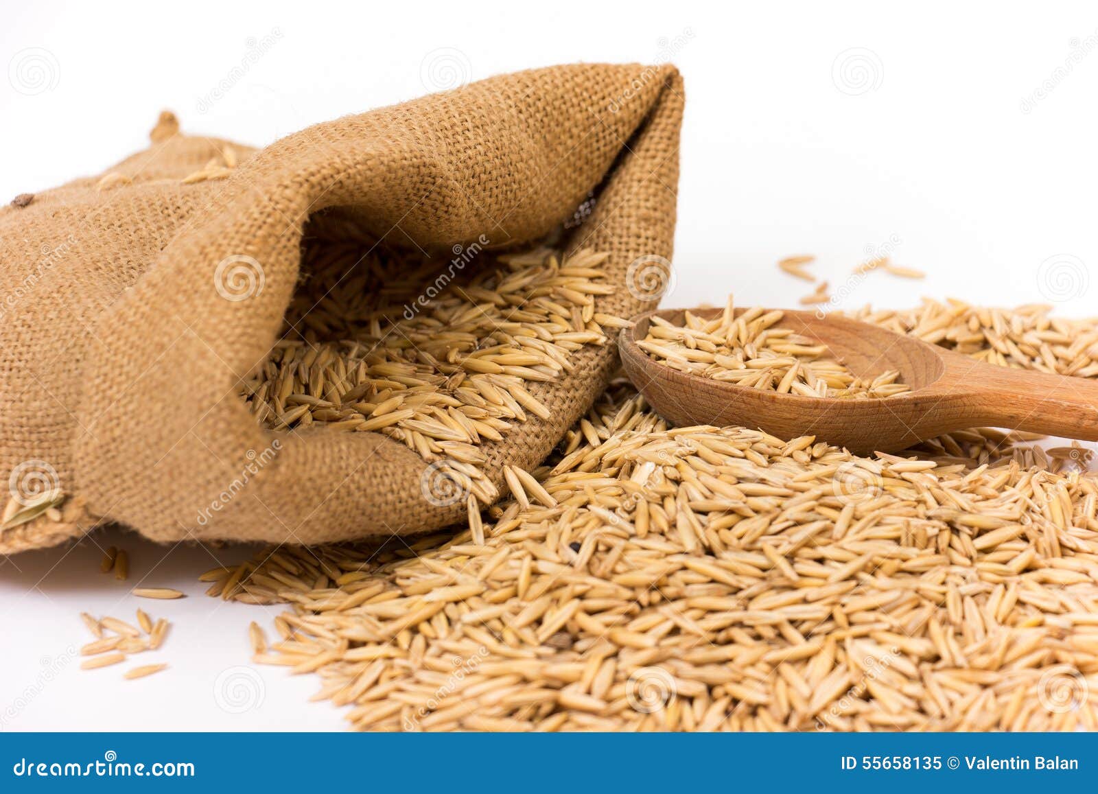 Oat Grains in a Burlap Sack Stock Image - Image of meal, health: 55658135