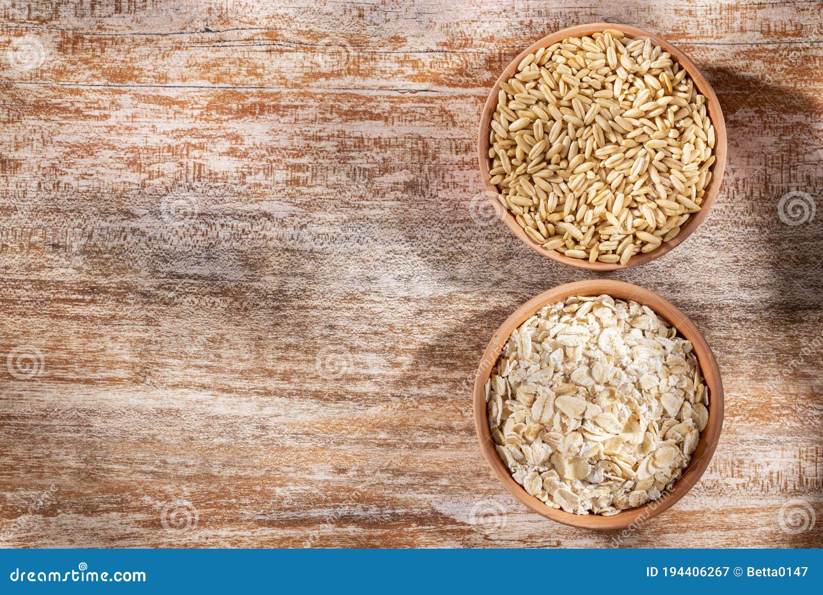 Oat Grains, Flakes and Flour Stock Image - Image of indoors, closeup ...