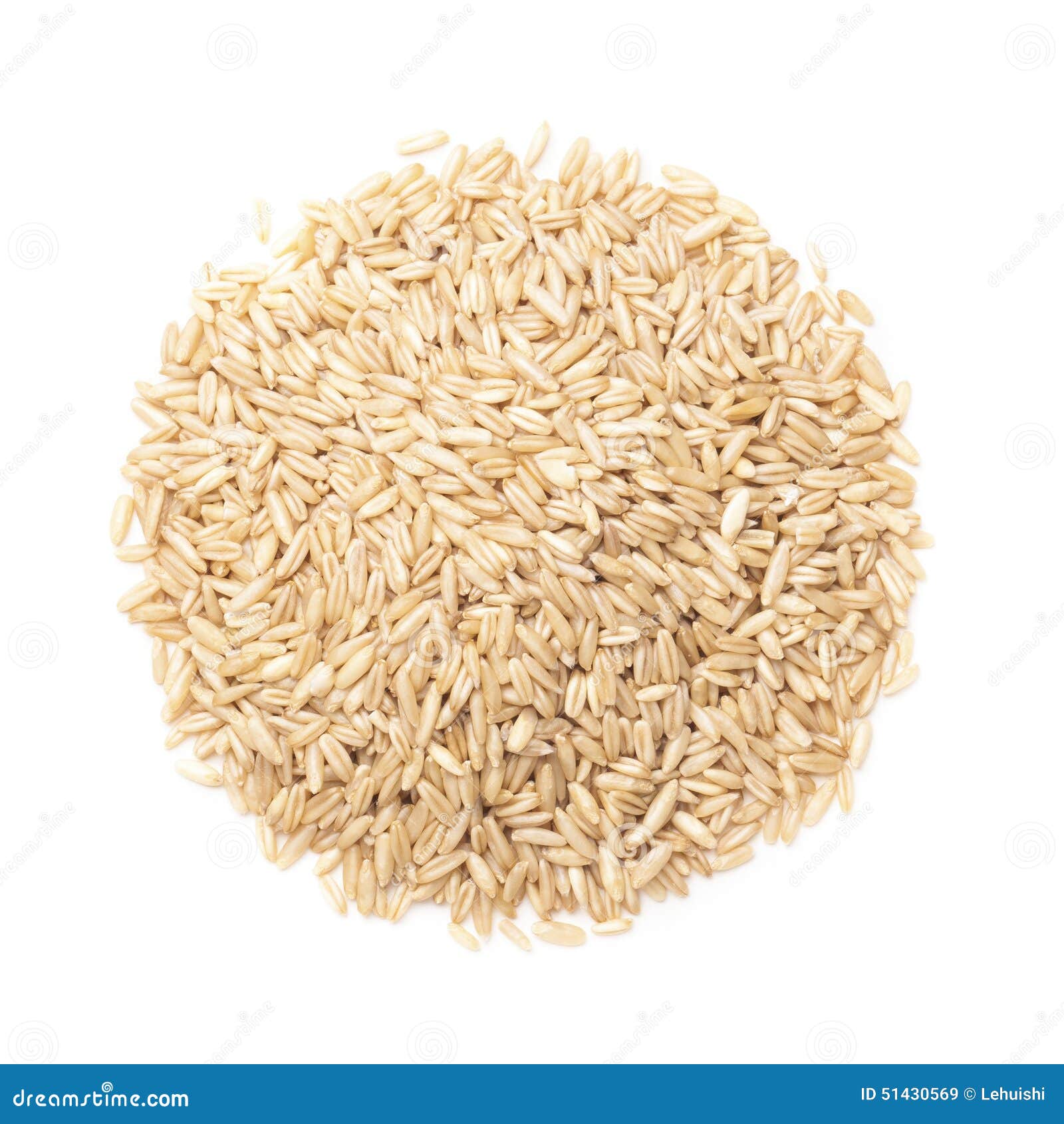 Oat Kernel Isolated on White by Top View Stock Image - Image of dried ...