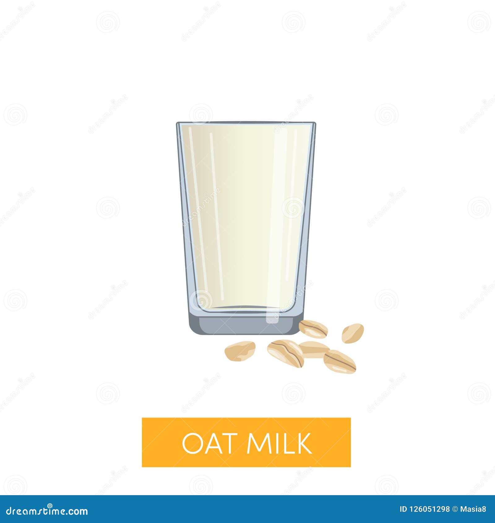 Oat milk vector icon stock illustration. Illustration of glassware ...