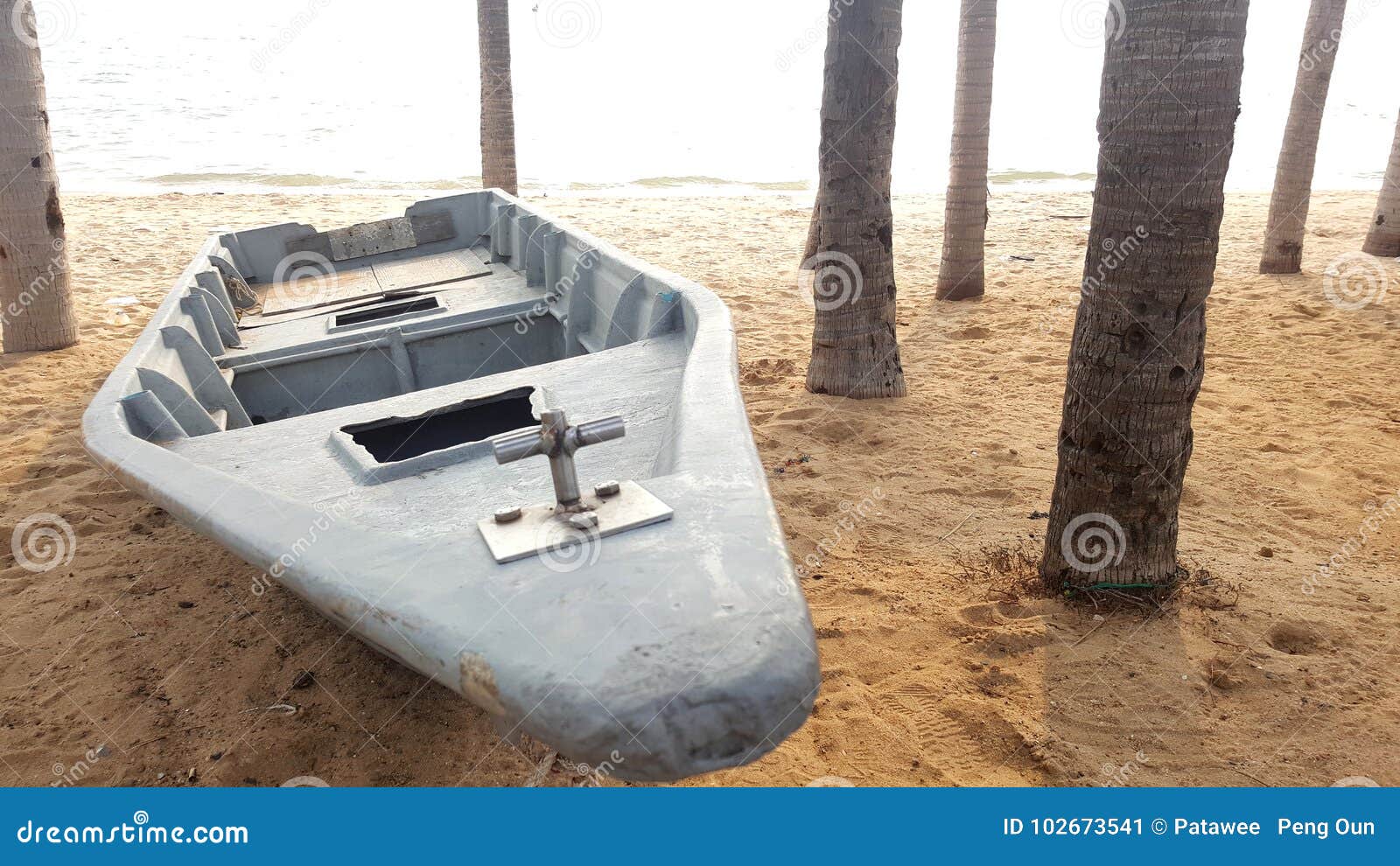 Oat parked on the beach stock image. Image of dawn, paradise - 102673541