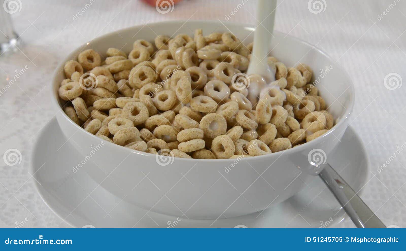 Oat rings breakfast cereal stock video. Video of grain - 51245705