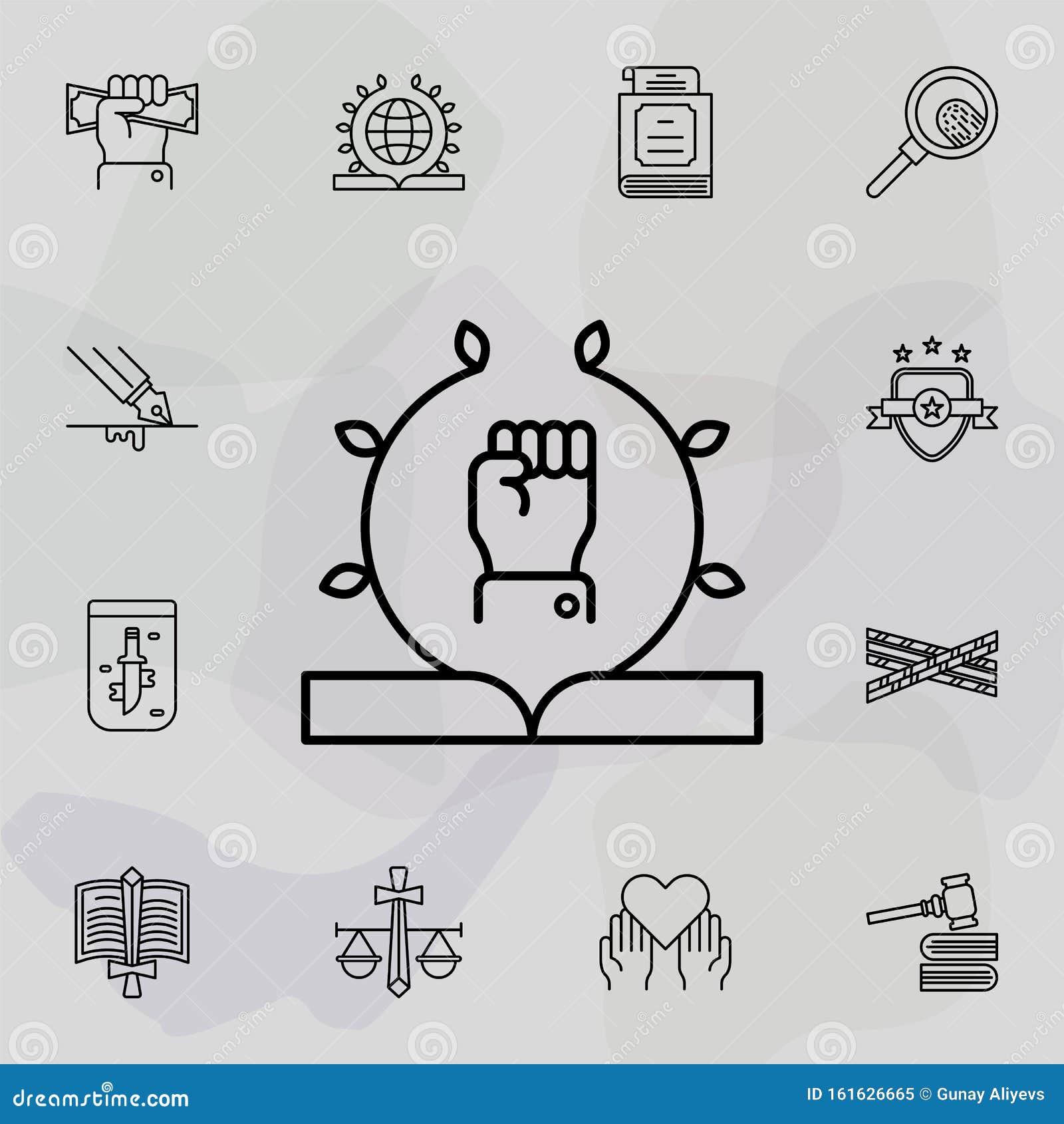 Oath, Hand, Book Icon. Universal Set Of Law And Justice For Website ...