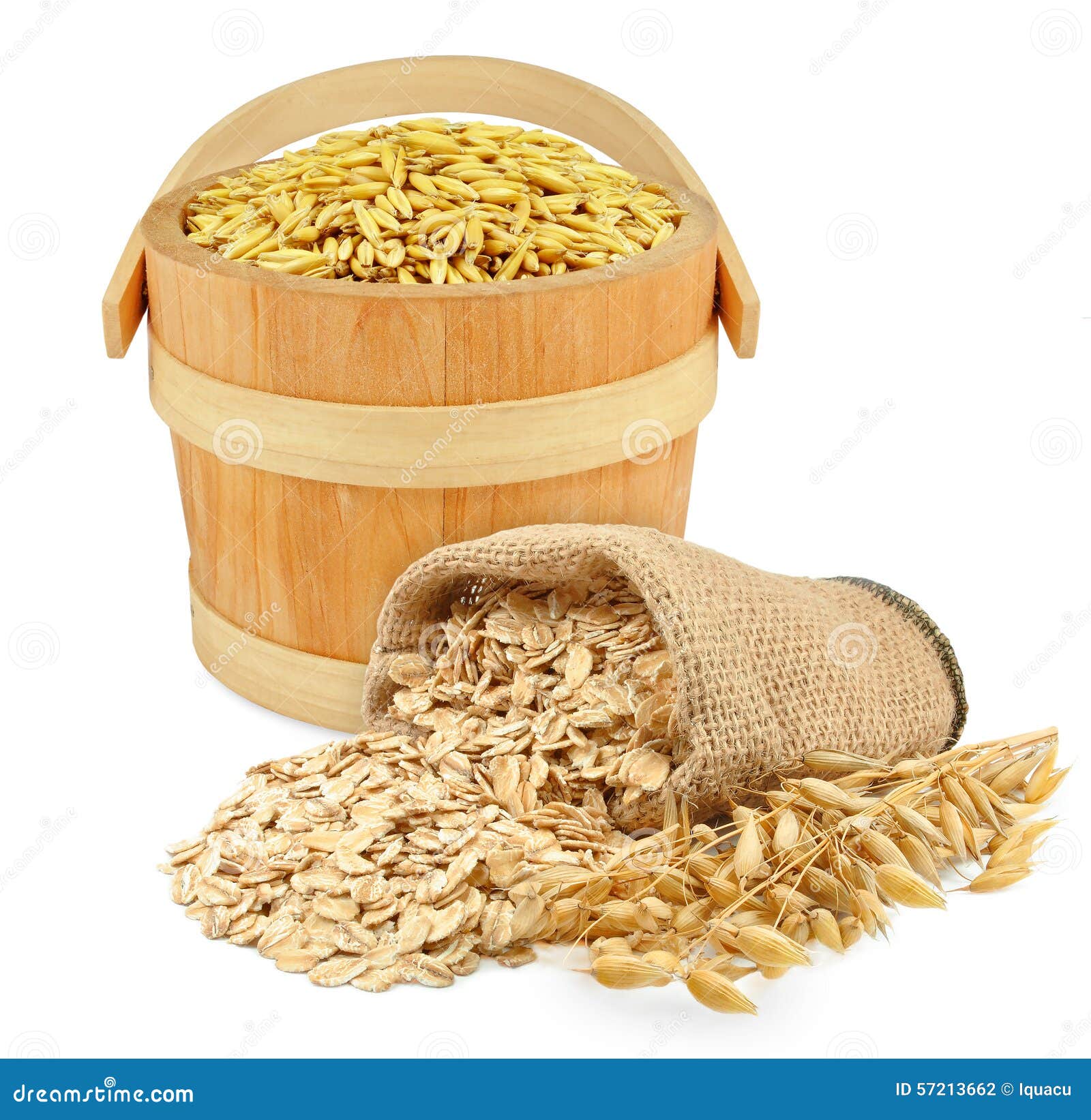 Oatmeal stock photo. Image of fitness, oatmeal, bucket - 57213662