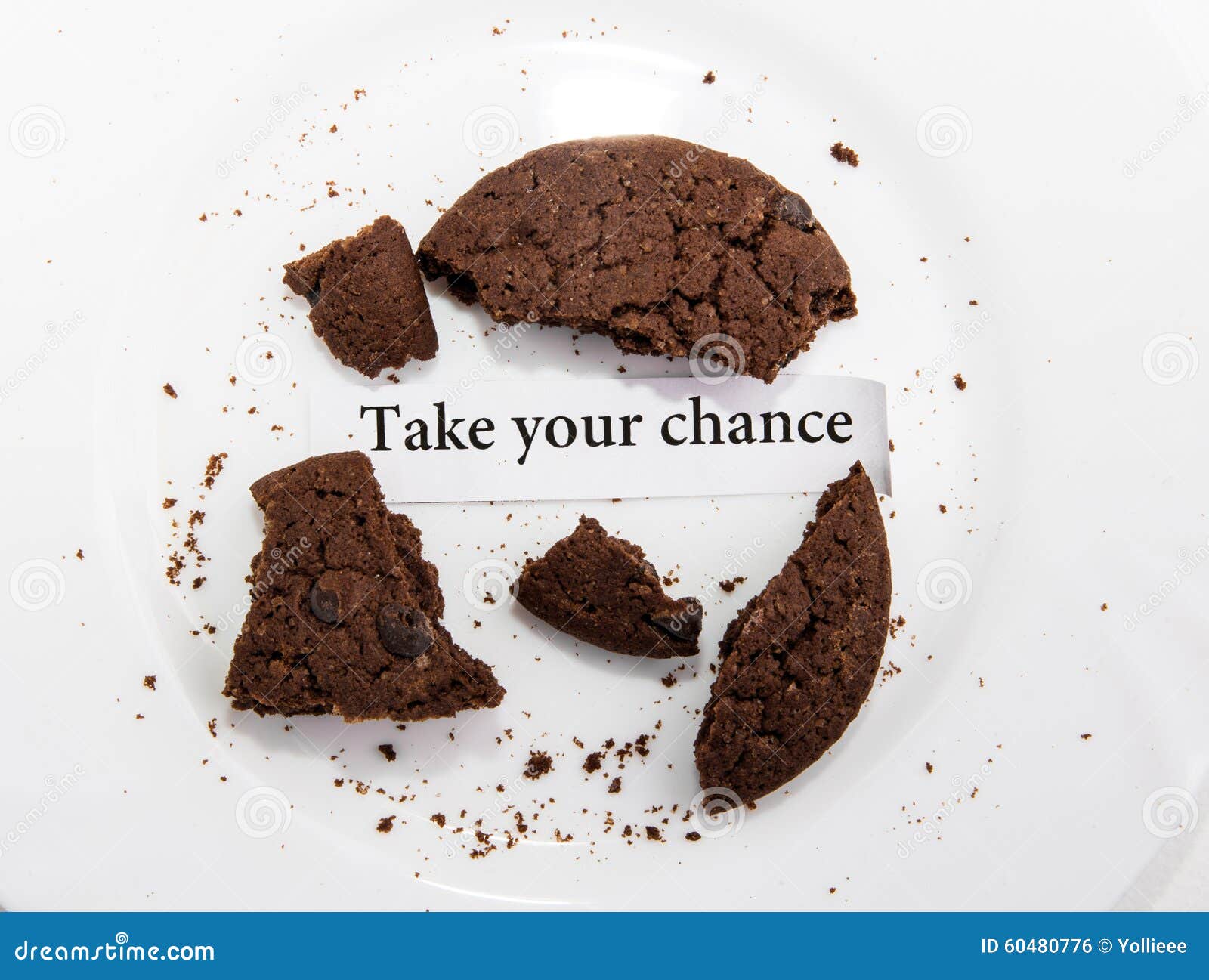 Oatmeal Cookie with Future Prediction Note Stock Photo - Image of ...