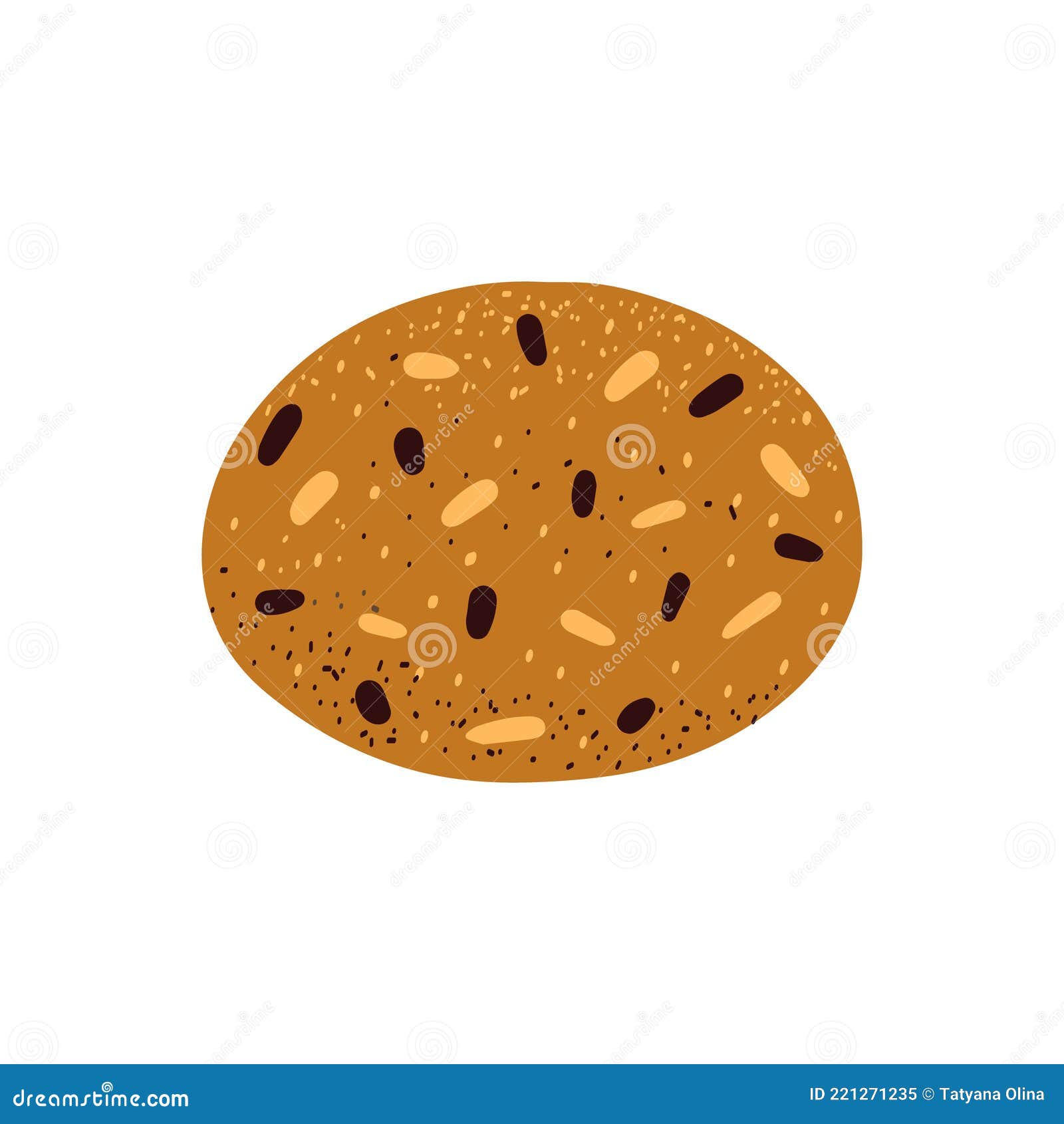 Oatmeal Cookies. Vector Illustration Stock Vector - Illustration of ...