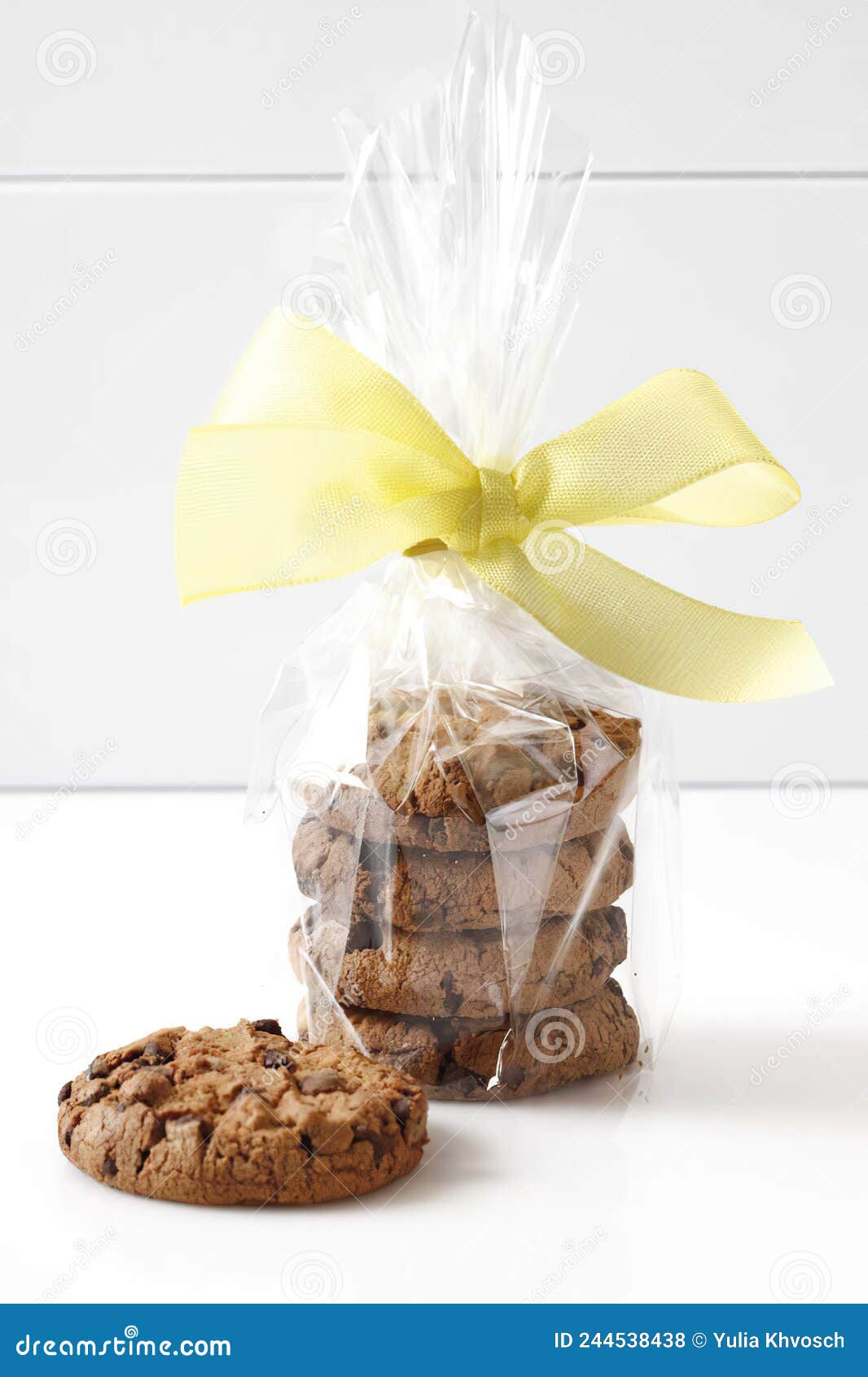 Oatmeal Cookies in a Festive Package. Stock Photo - Image of snack ...