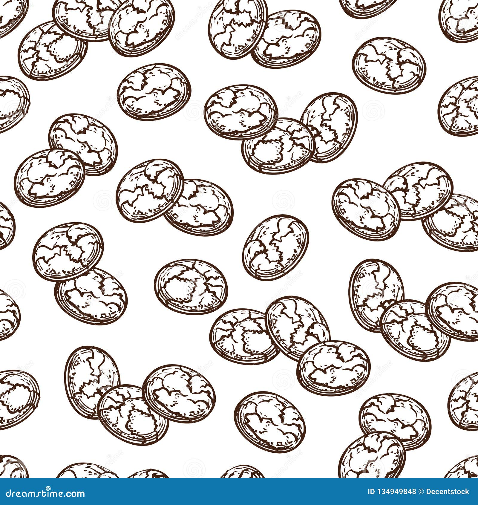 Oatmeal Cookies Seamless Fast Food Pattern Stock Vector - Illustration ...