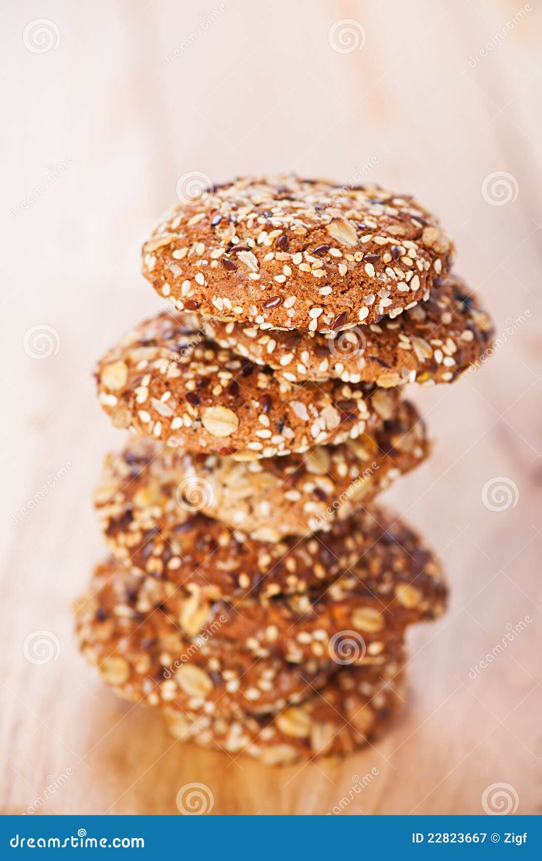 Oatmeal Cookies with a Splash Stock Image - Image of candy, component ...