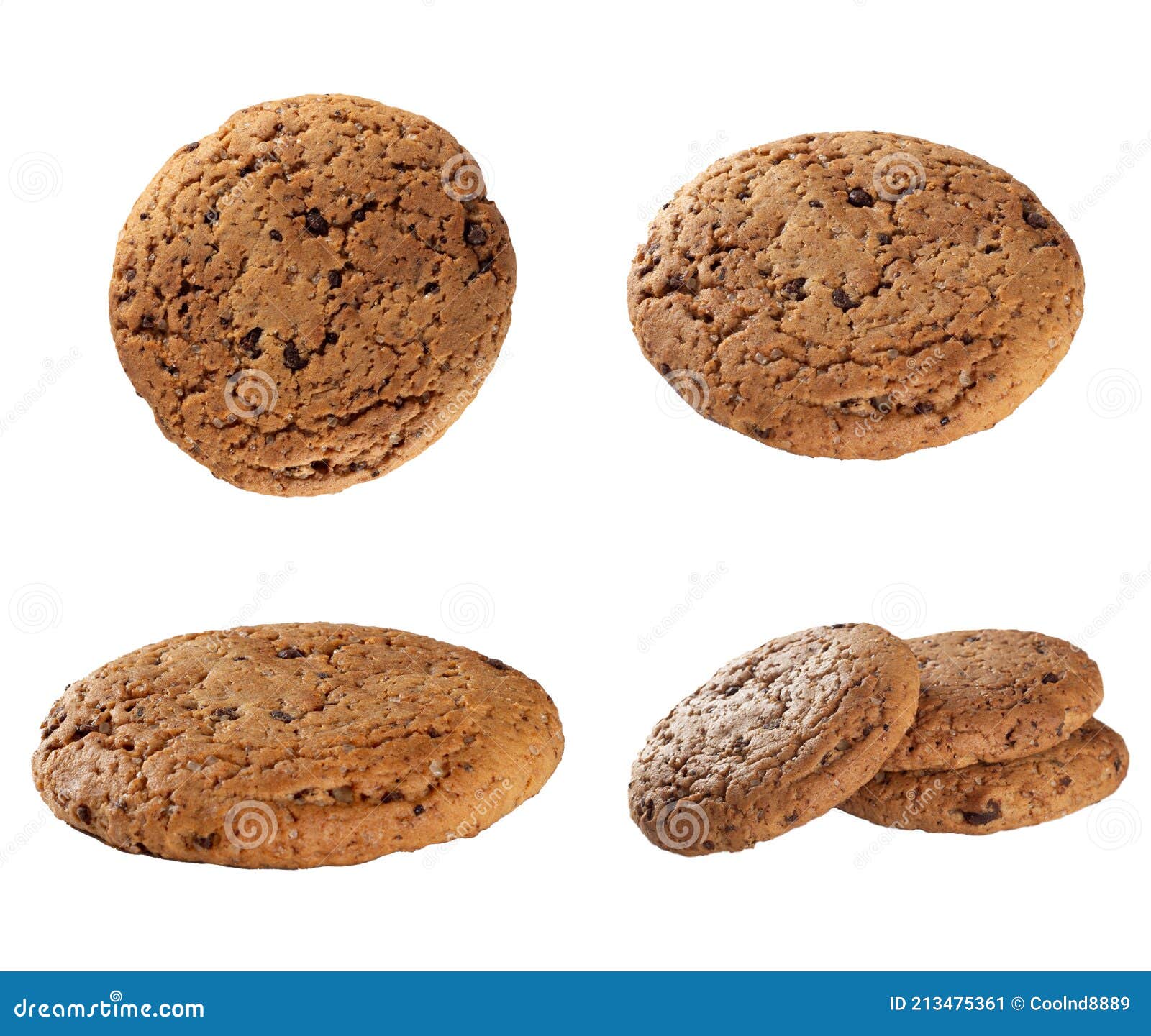 Oatmeal Cookies on a Transparent Background. Stock Image - Image of ...