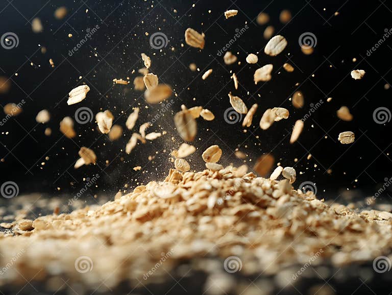 Oatmeal Explosion, Food Photography, Dynamic Composition Stock ...