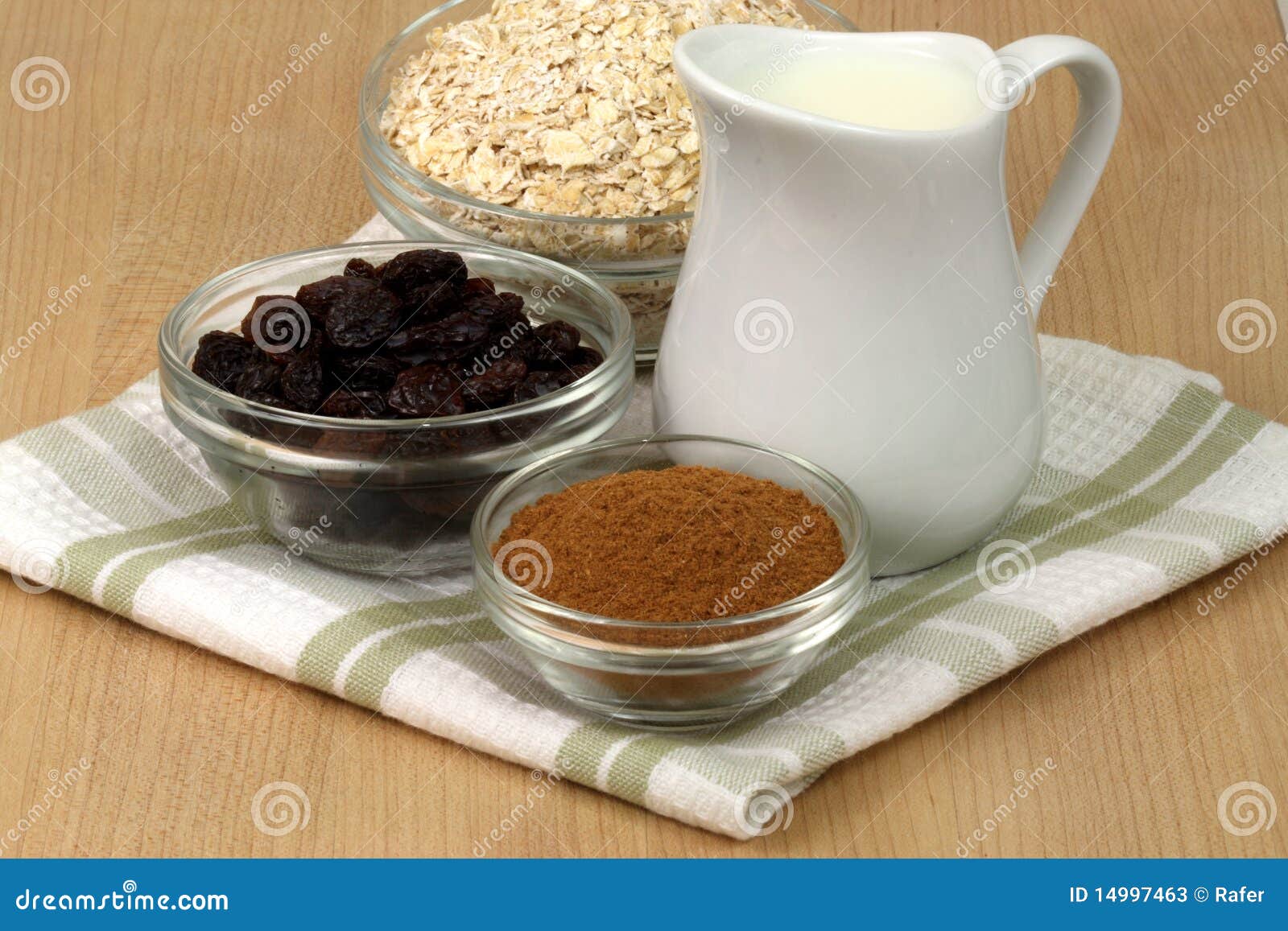 Oatmeal ingredients stock image. Image of breakfast, rolled - 14997463