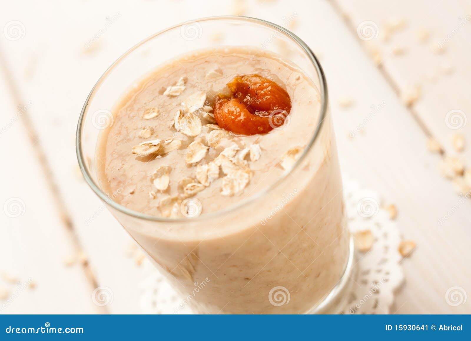 Oatmeal milkshake stock image. Image of tasty, color - 15930641