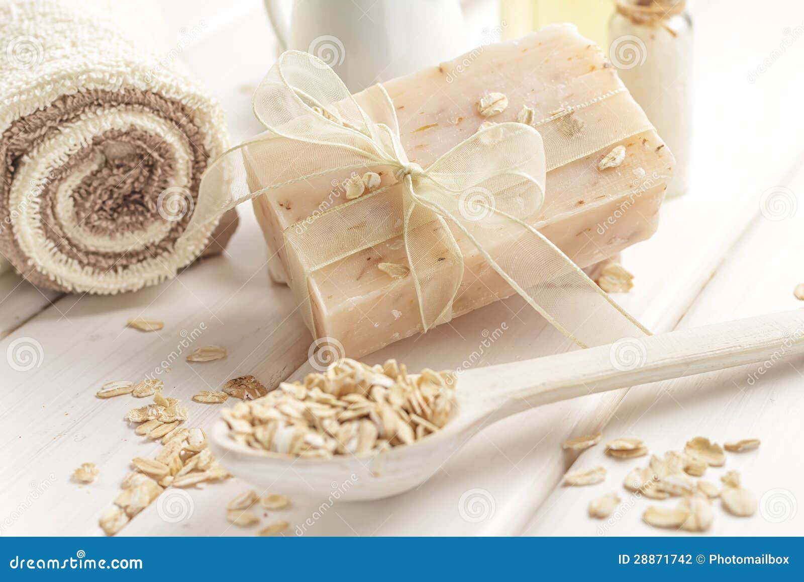Oatmeal soap stock photo. Image of cosmetics, mineral - 28871742