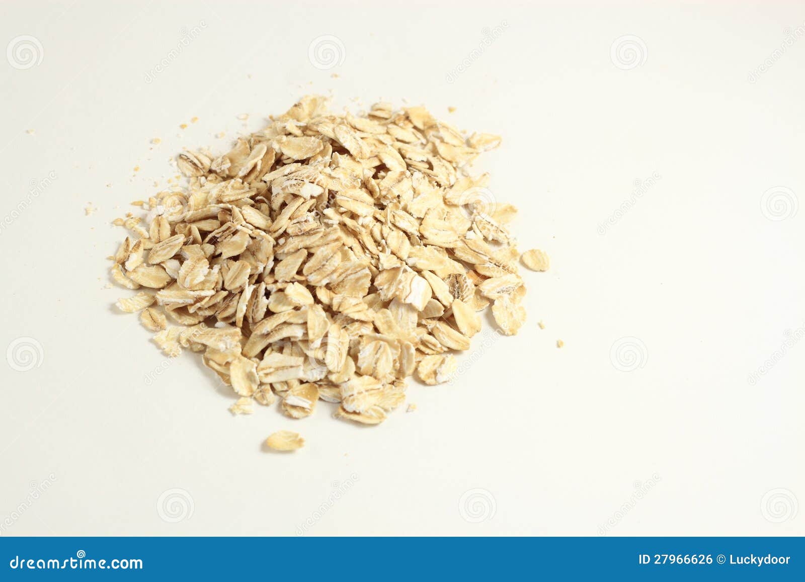 Oatmeal on White Background Stock Photo - Image of calories, nutrition ...