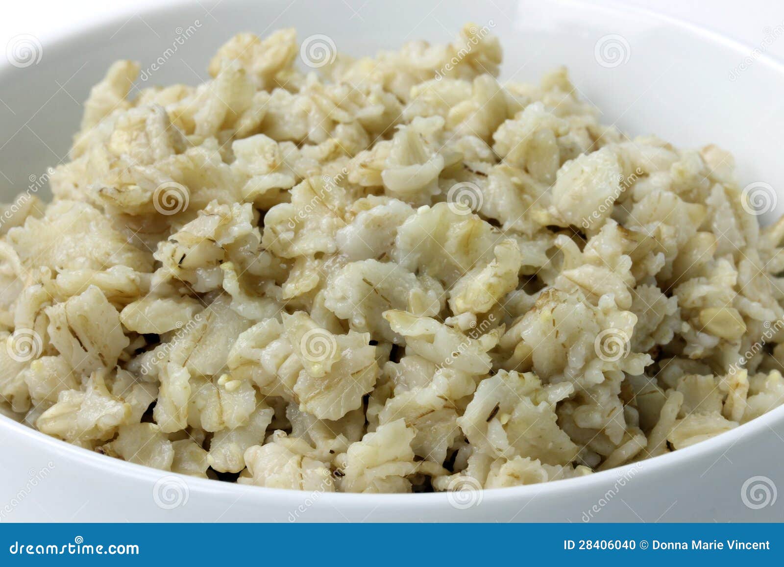 Oatmeal in a White Bowl Closeup Stock Photo - Image of vegan, eating ...