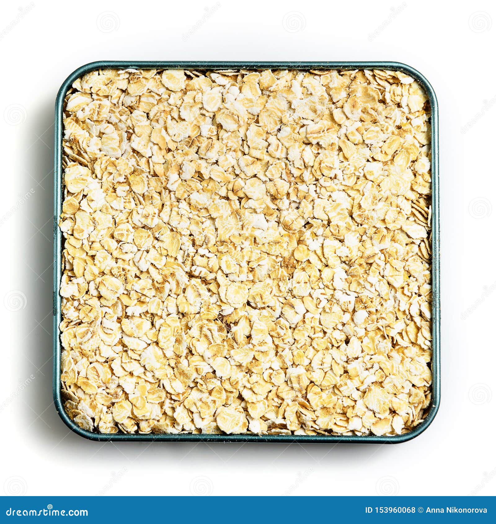 Oatmeal on White Isolated Background Stock Photo - Image of natural ...