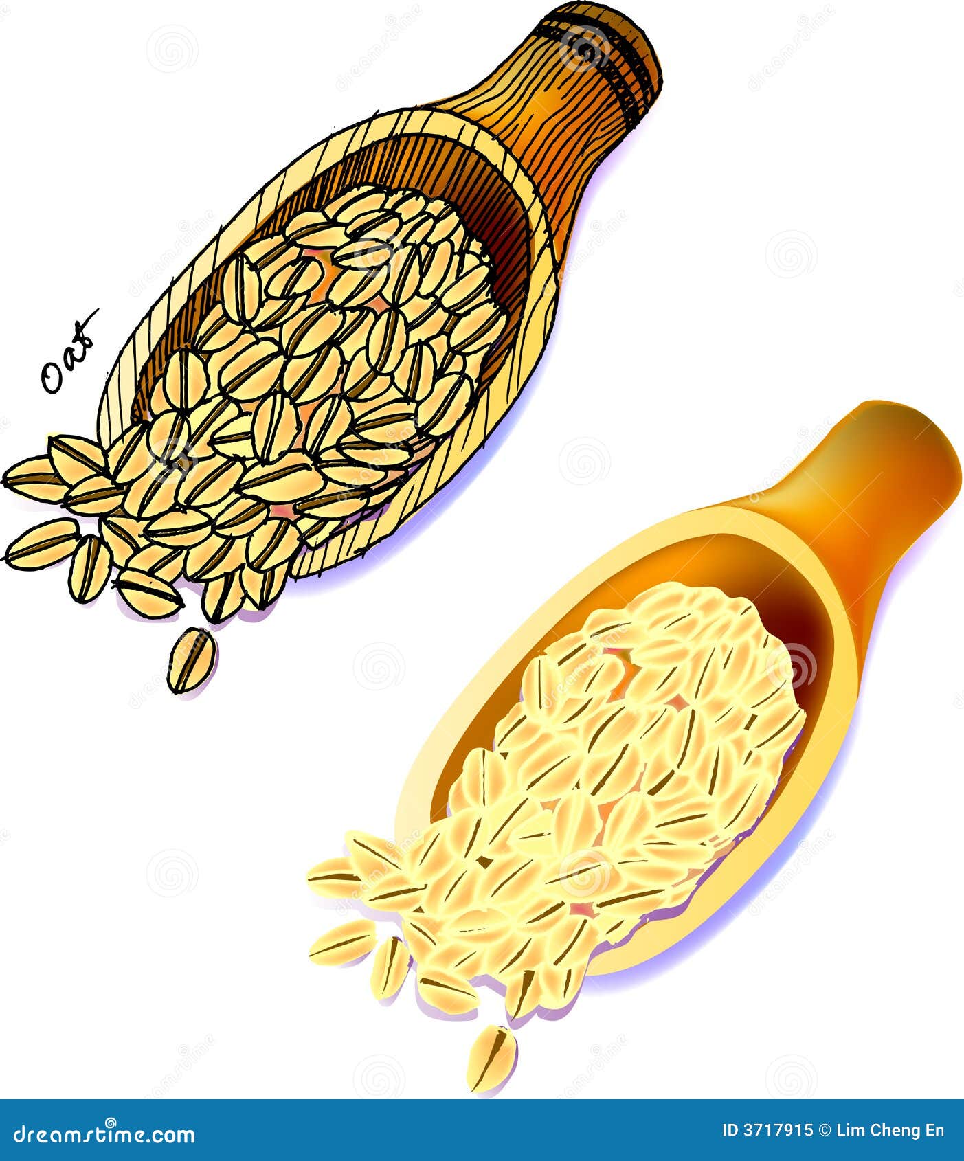 Oats stock illustration. Illustration of wooden, comic - 3717915