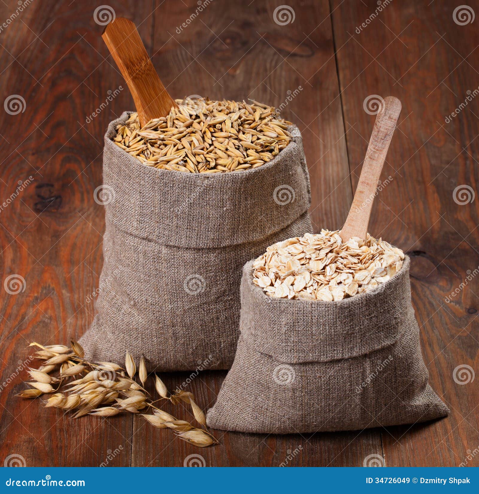 Oats and Oat Flakes in Bags Stock Image - Image of diet, health: 34726049