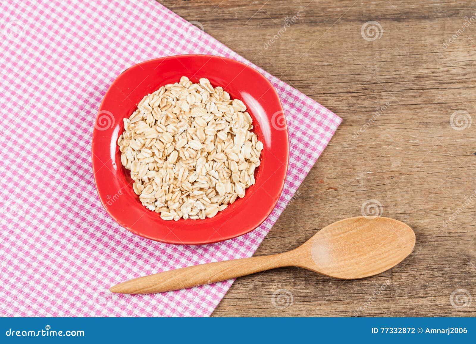 Oats in plate on wood stock photo. Image of closeup, breakfast - 77332872