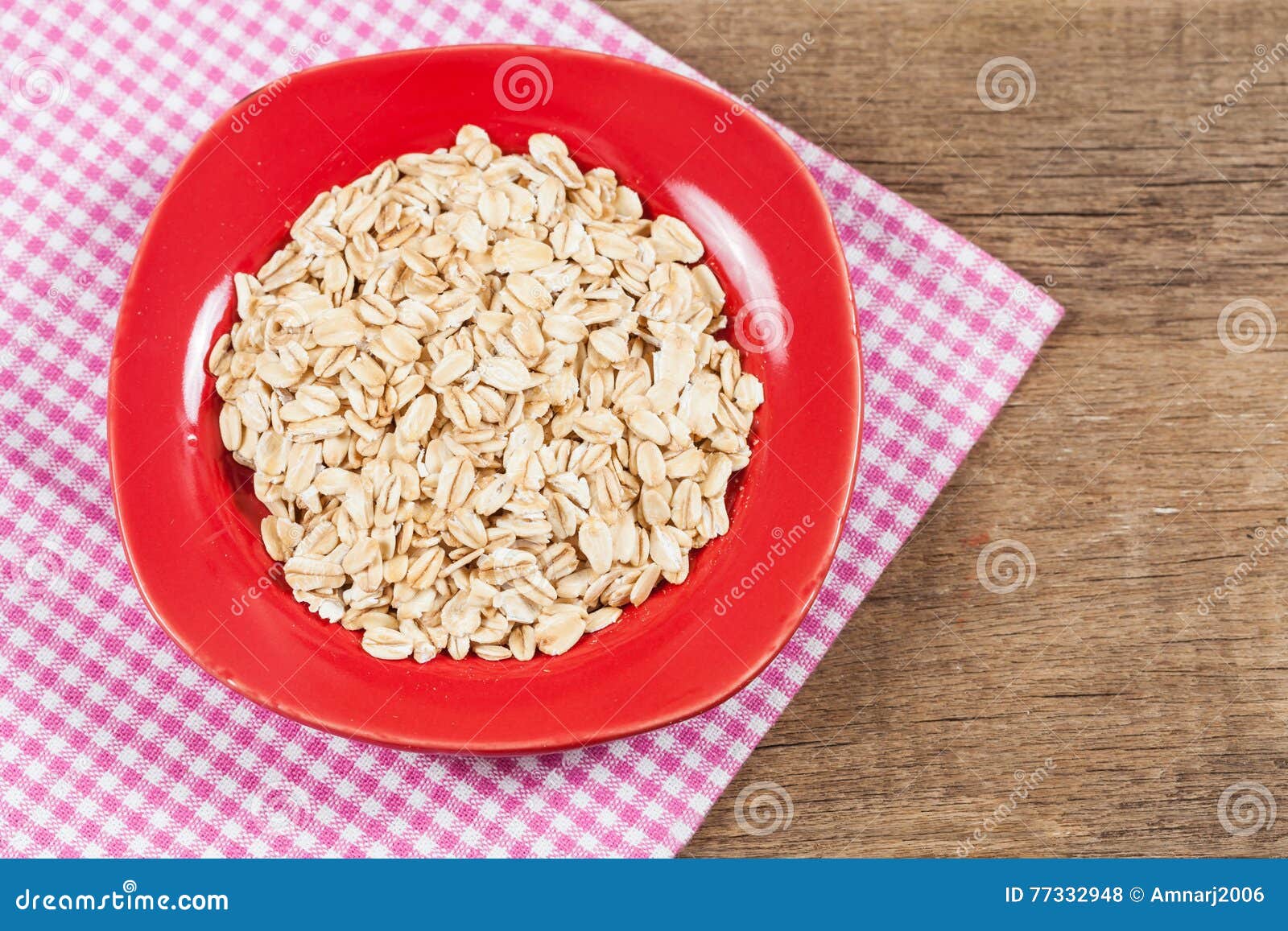 Oats in plate on wood stock photo. Image of breakfast - 77332948