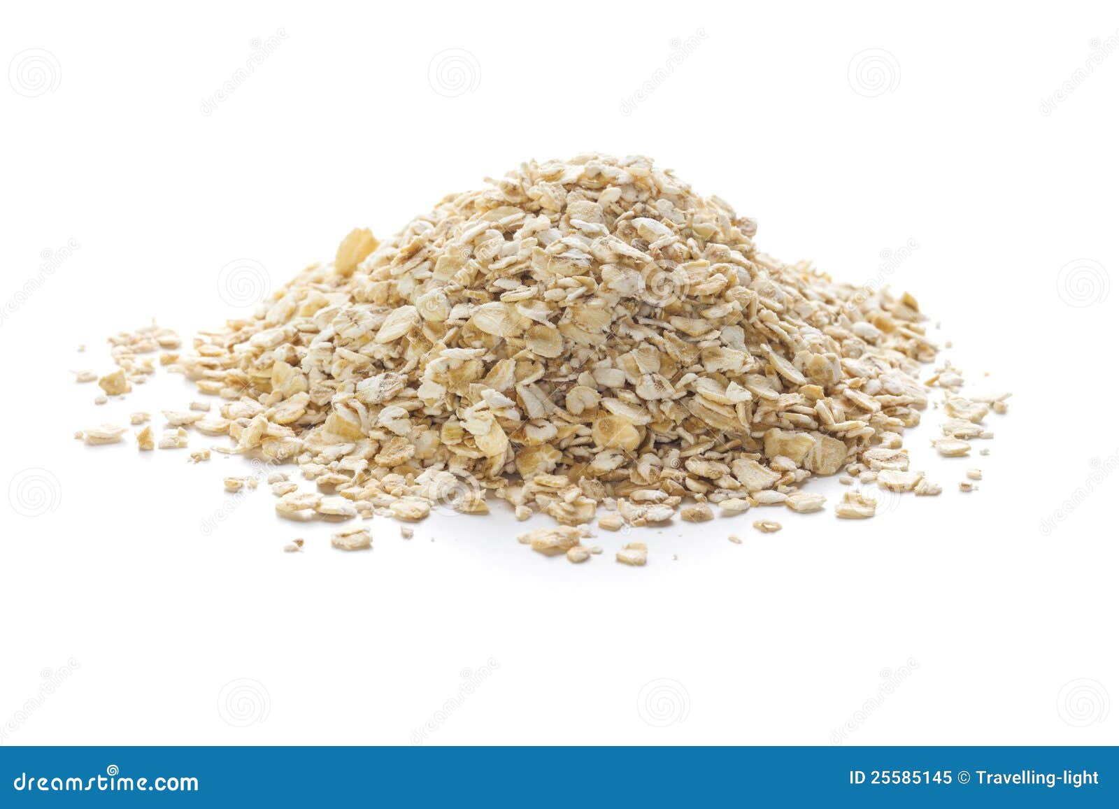 Oats on White Background stock image. Image of rolled - 25585145
