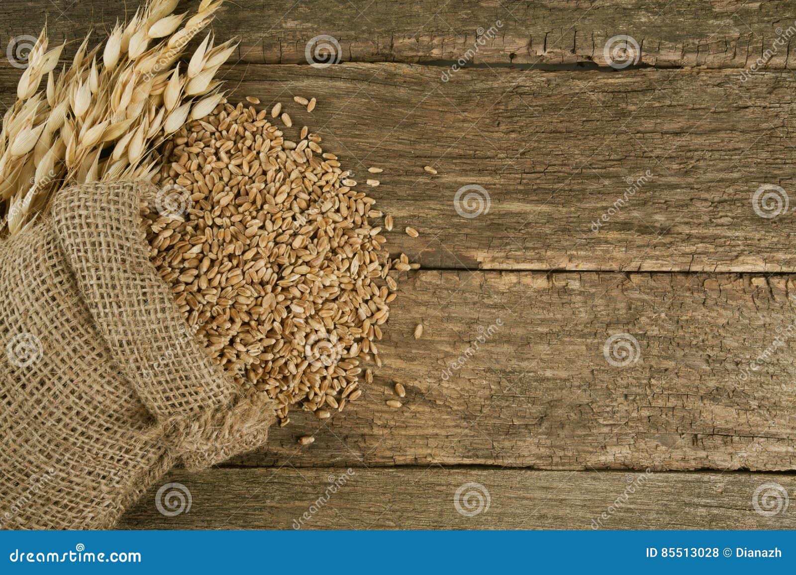 Oats on wooden surface stock photo. Image of farm, eating - 85513028