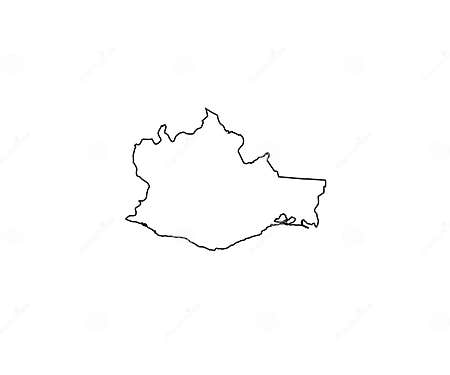 Oaxaca Outline Map Mexico State Stock Vector - Illustration of isolated ...