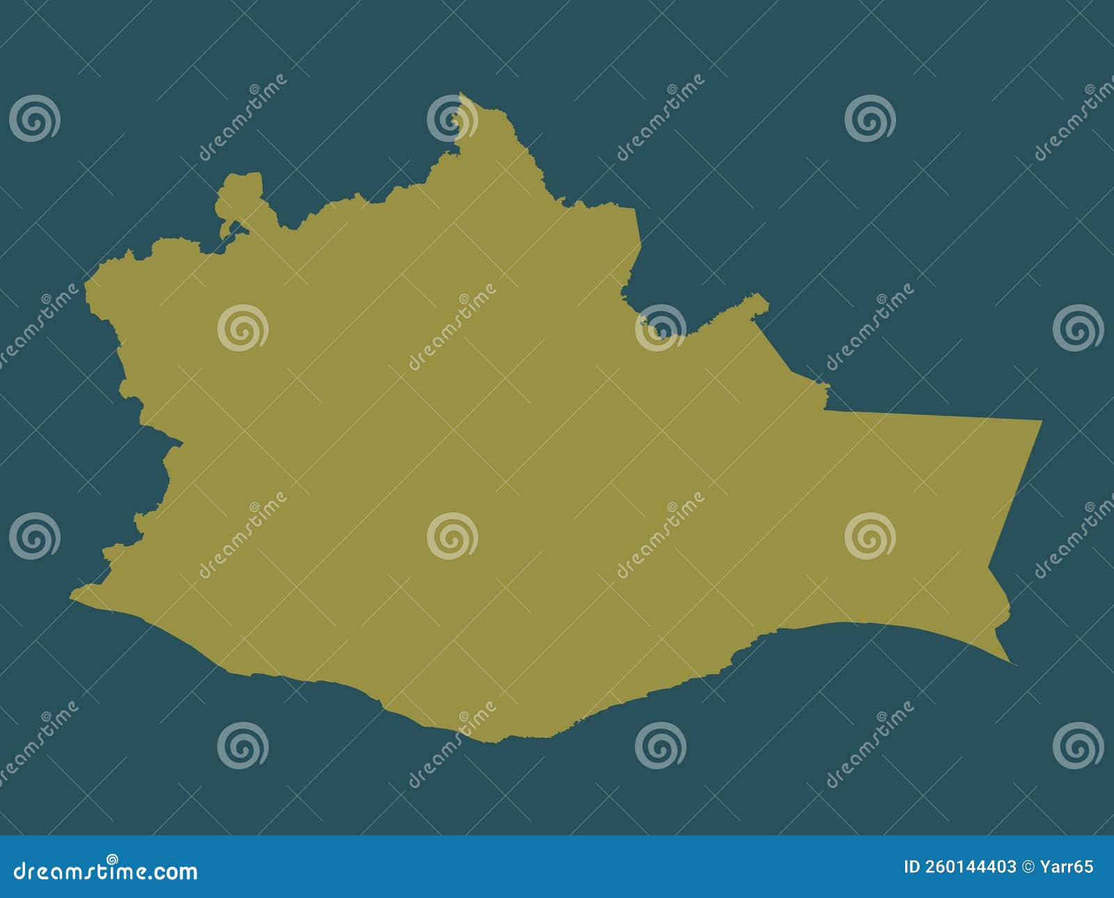 Oaxaca, Mexico. Solid. No Legend Stock Illustration - Illustration of ...