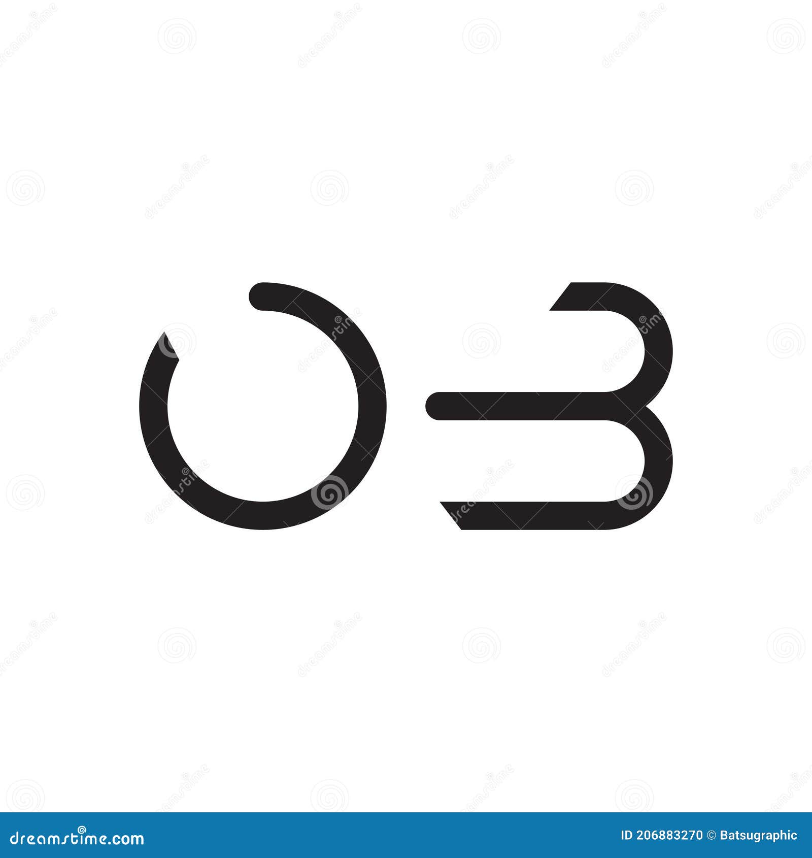 Ob Initial Letter Vector Logo Icon Stock Vector - Illustration of ...