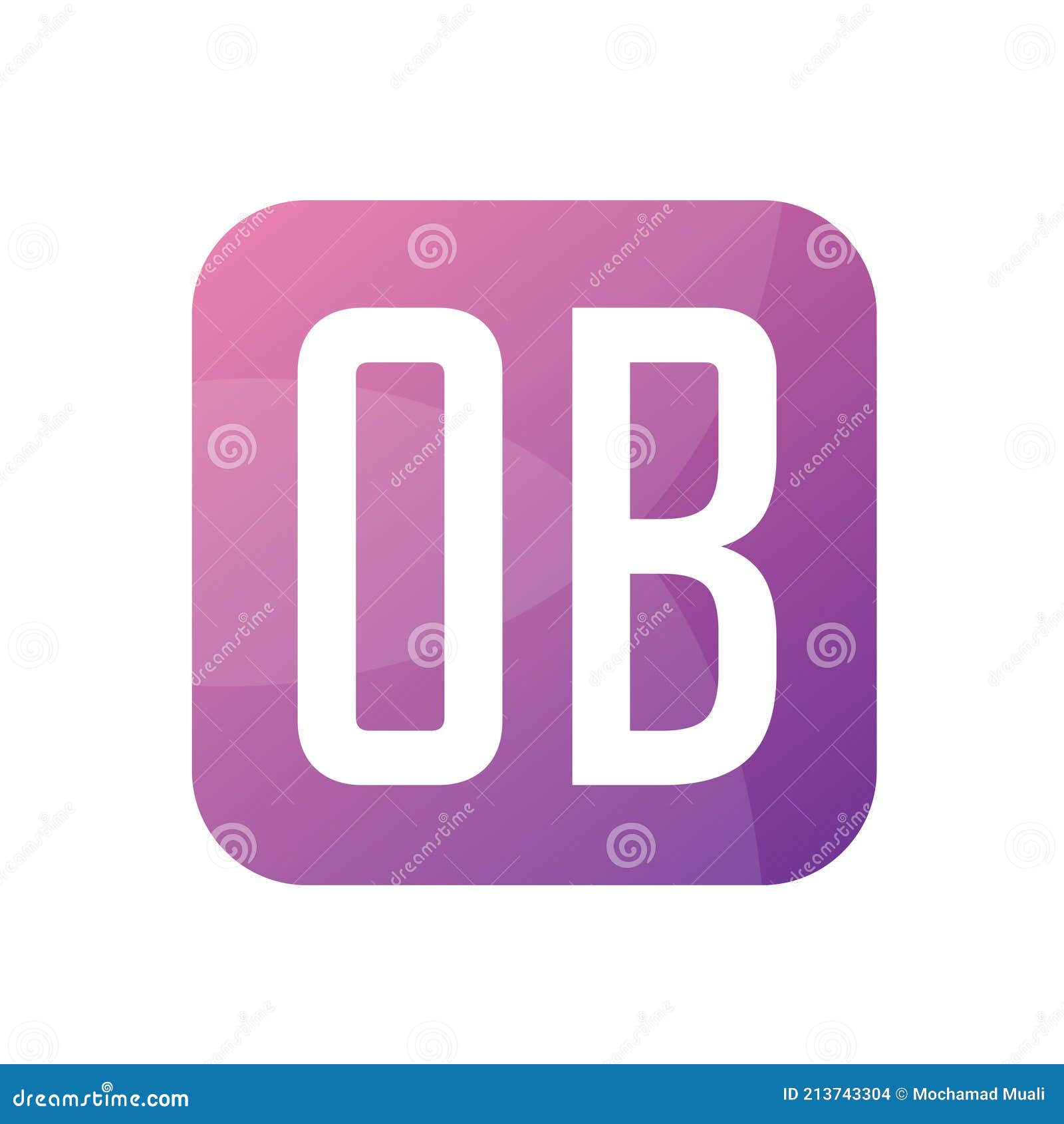 OB Letter Logo Design with Simple Style Stock Vector - Illustration of ...