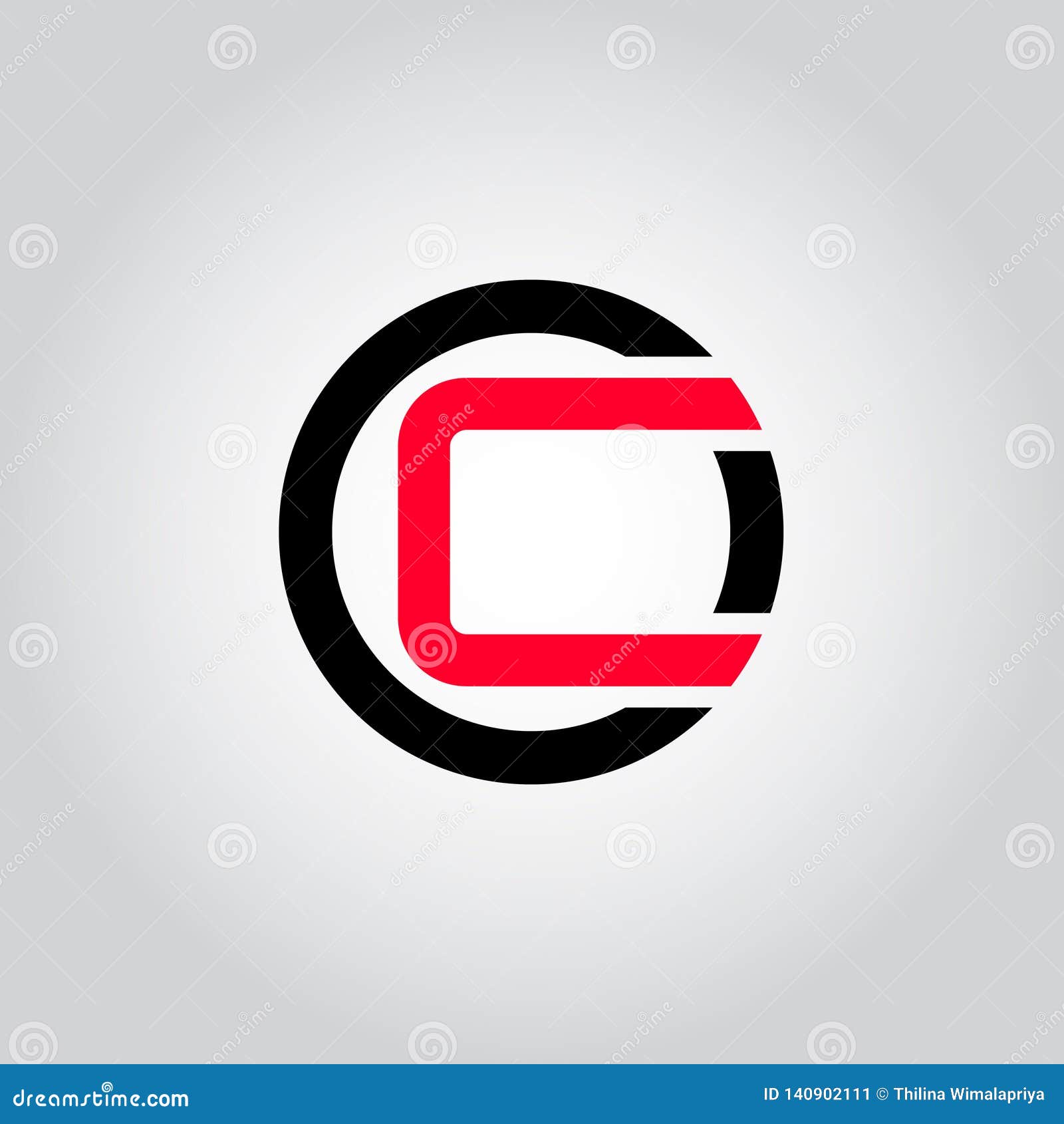 Initial Letter Logo C Inside Circle Shape, OC, CO, C Inside O Rounded ...