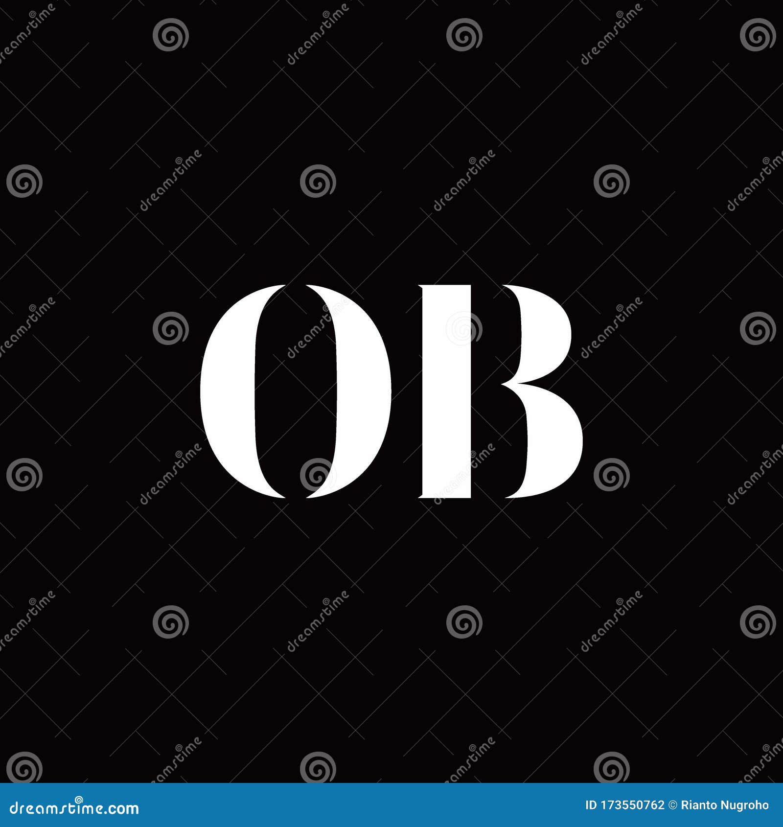 OB Logo Letter Initial Logo Designs Template Stock Vector ...