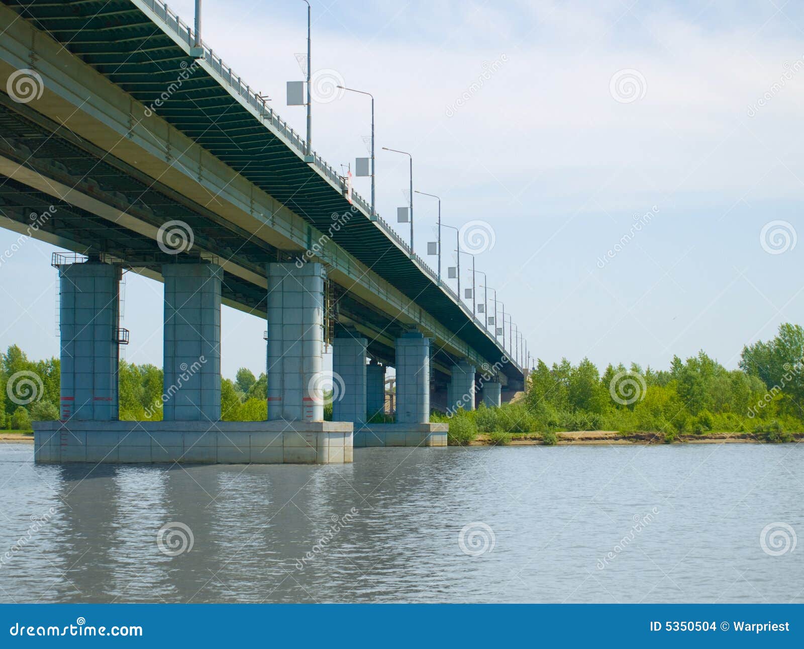 Ob river bridge stock photo. Image of horizontal, life - 5350504