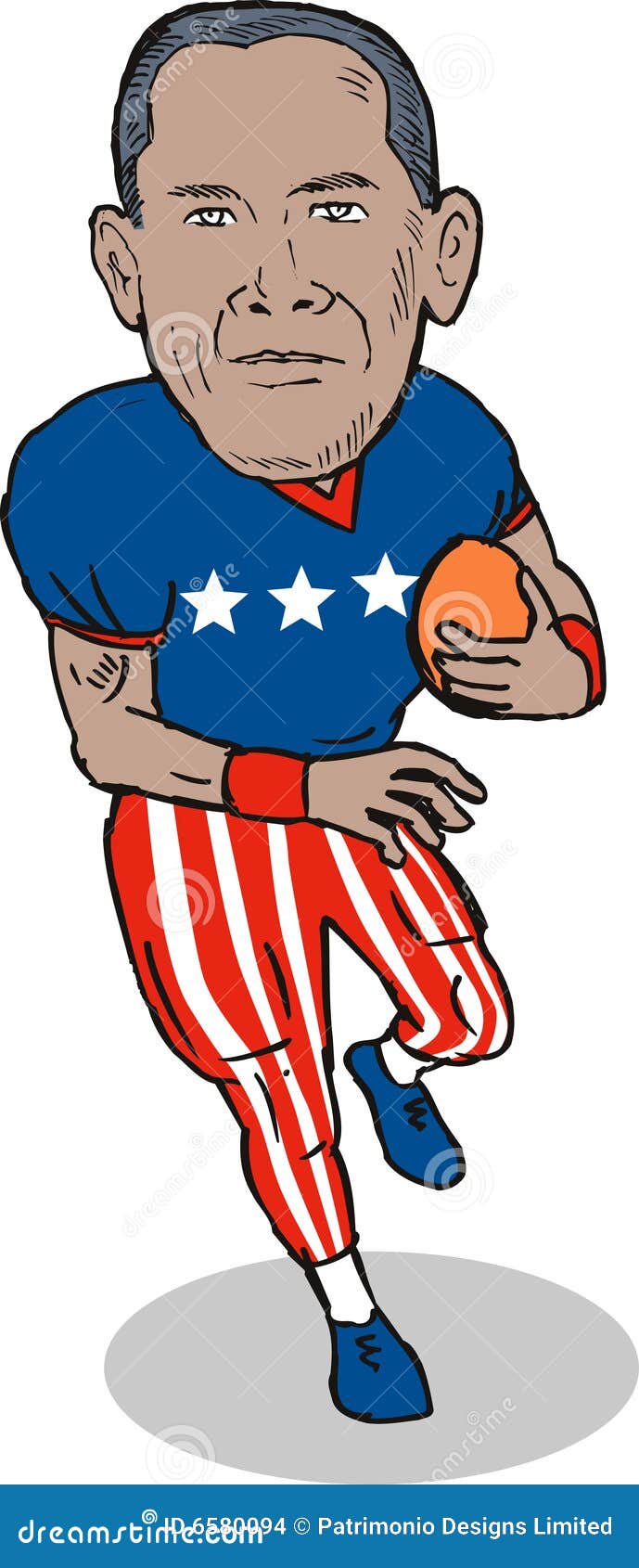 Obama as football player editorial stock image. Illustration of ...