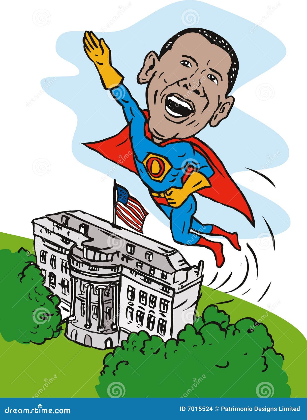Obama As Superhero White House Editorial Stock Image - Illustration of ...