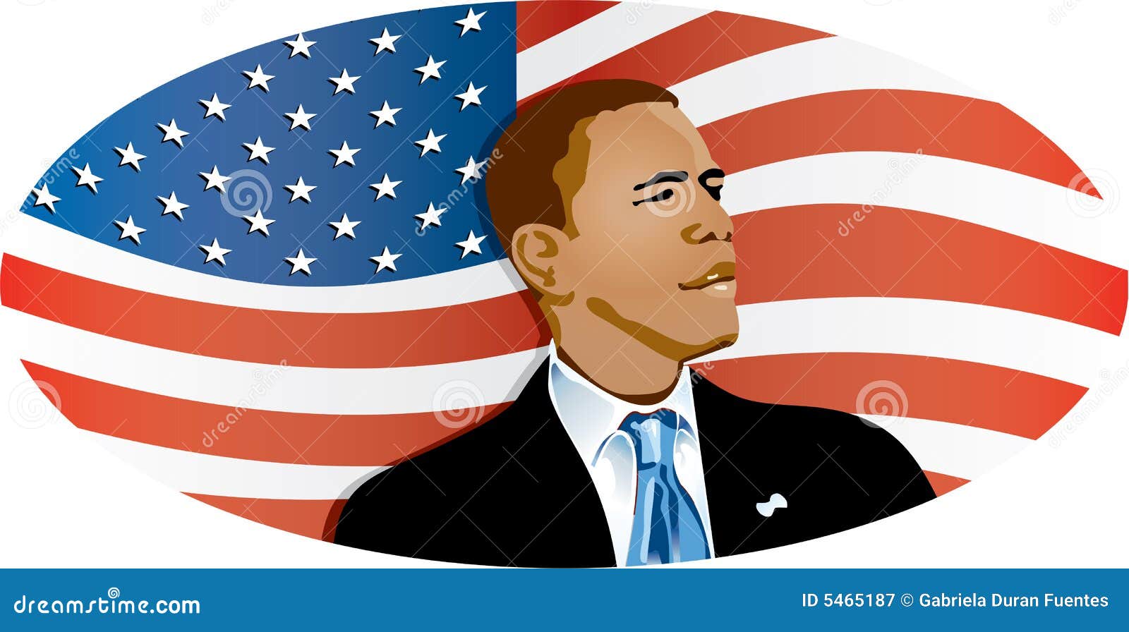 Obama Flag editorial photography. Illustration of icon - 5465187