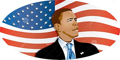 Obama Flag editorial photography. Illustration of icon - 5465187