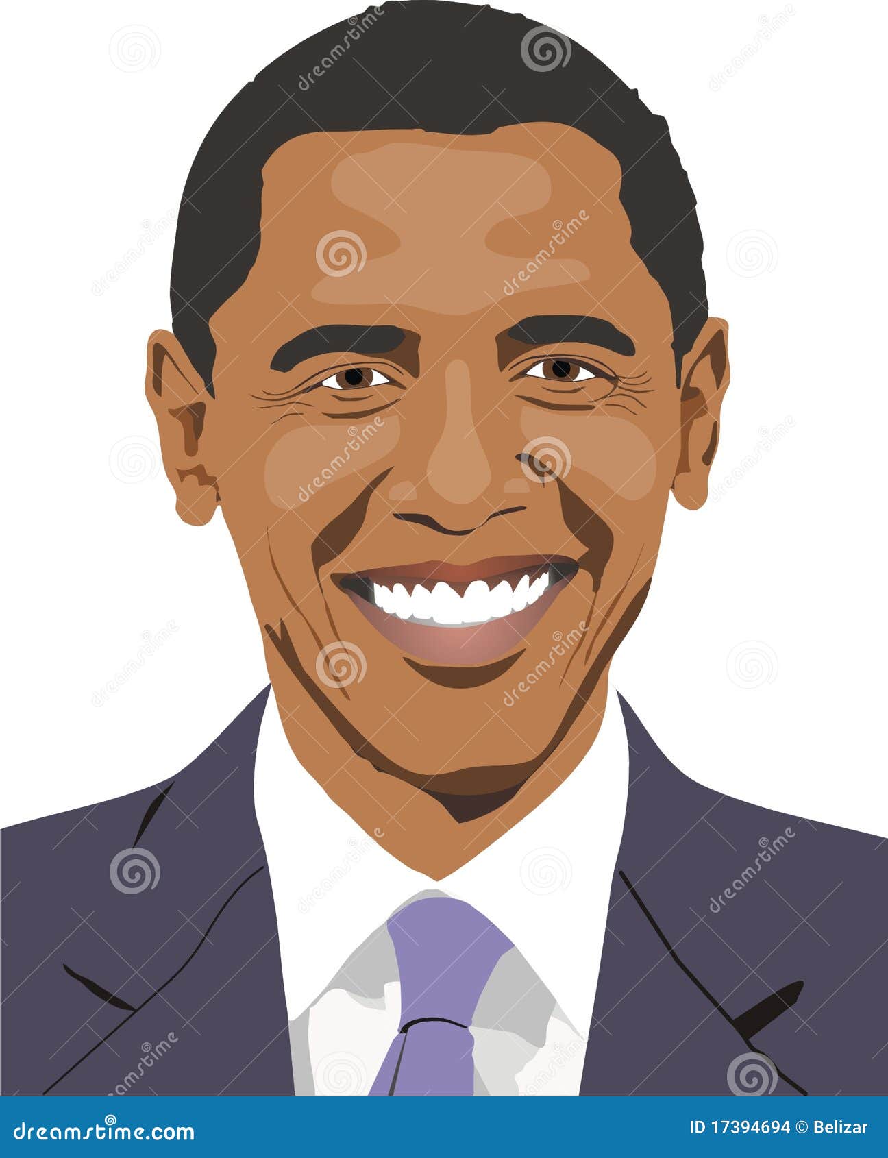 Obama s smile editorial stock image. Illustration of states - 17394694