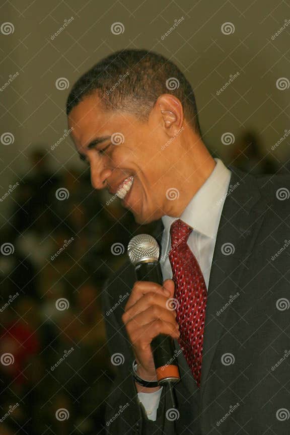 Obama Smile editorial stock image. Image of school, obama - 4863999