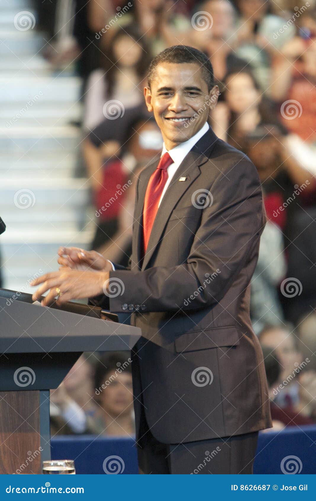Obama Town Hall editorial photography. Image of vertical - 8626687