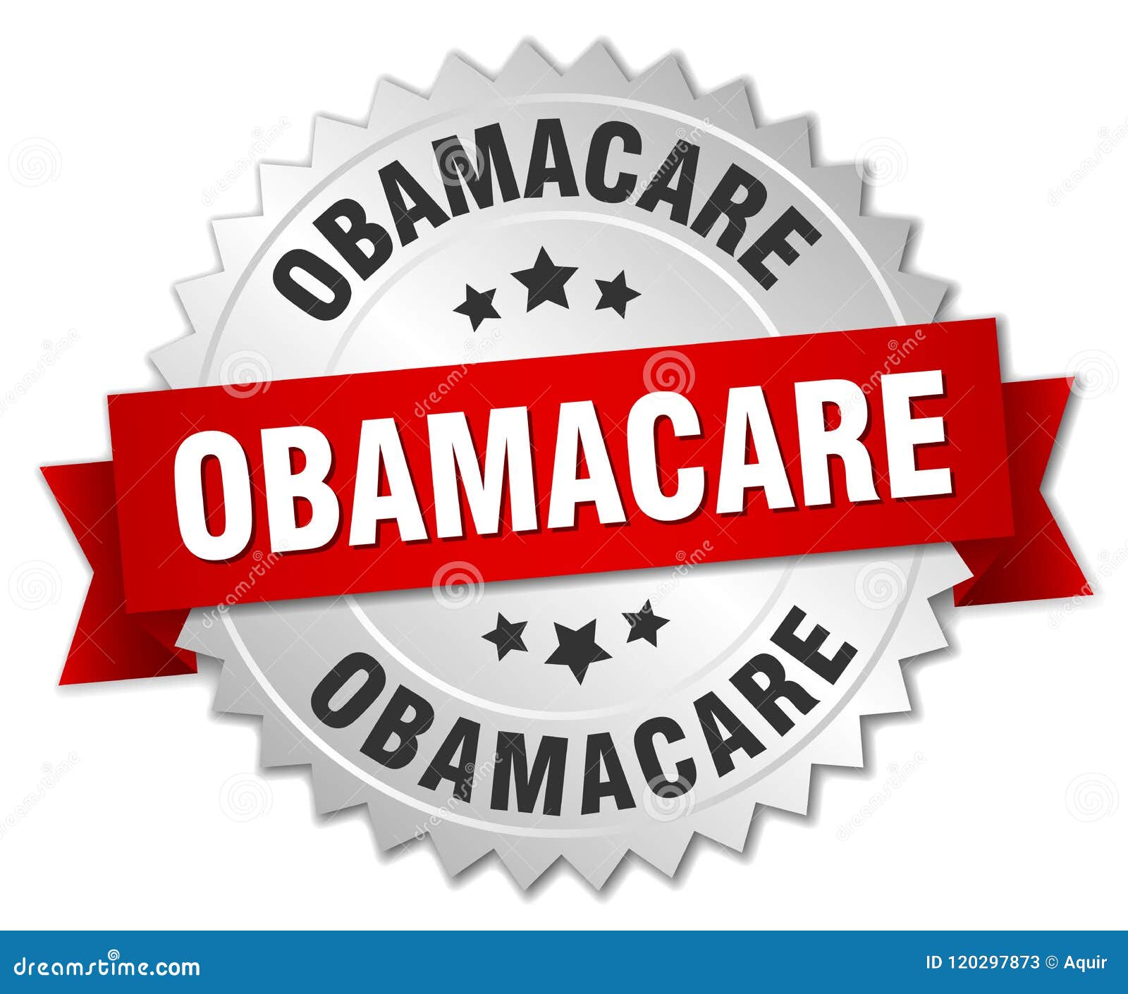 Obamacare stock vector. Illustration of badge, metal - 120297873