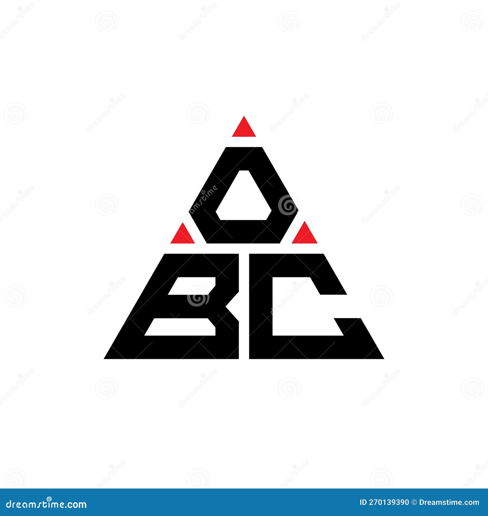 OBC Triangle Letter Logo Design With Triangle Shape. OBC Triangle Logo ...