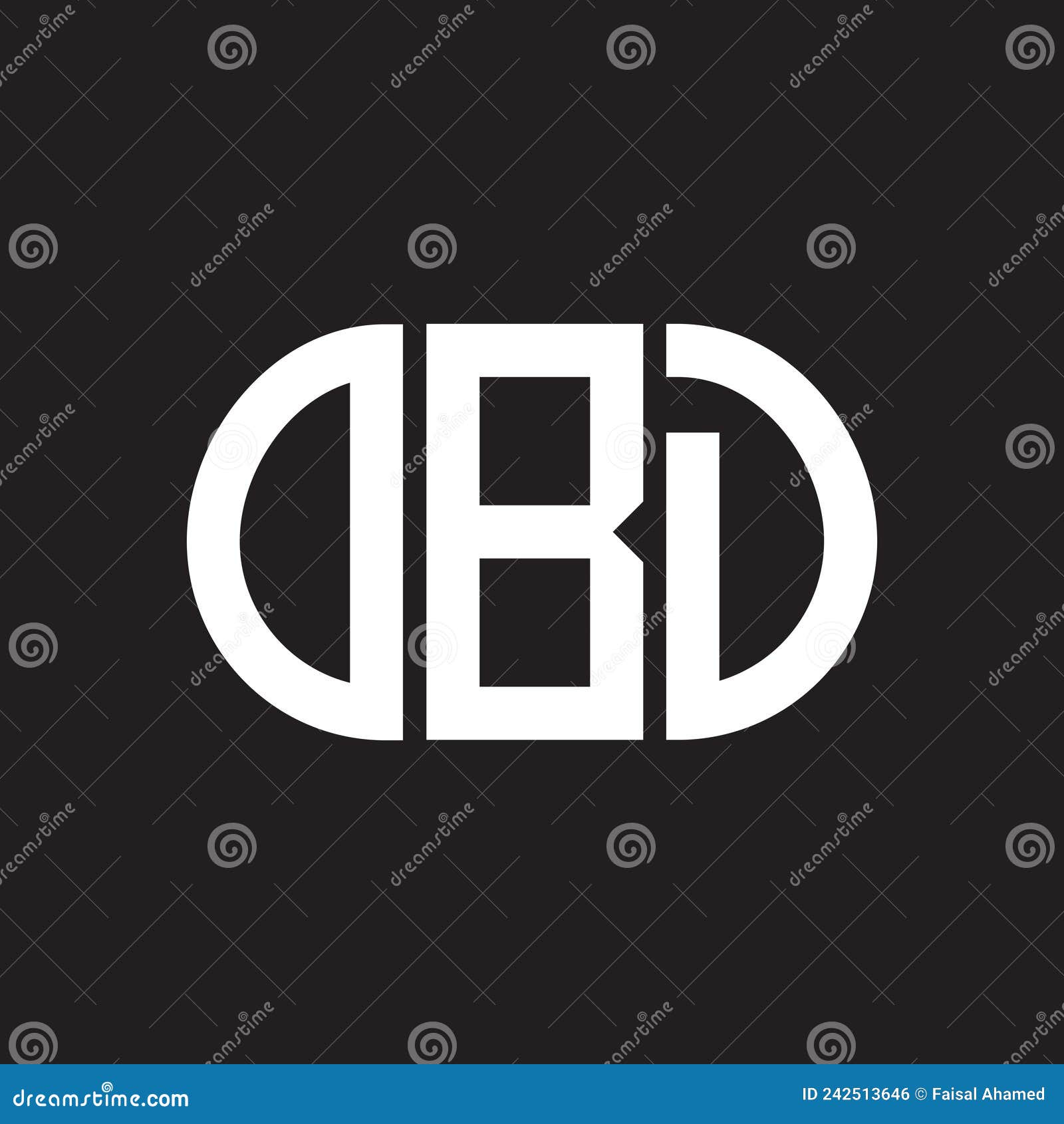 OBD Letter Logo Design on Black Background. OBD Creative Initials ...