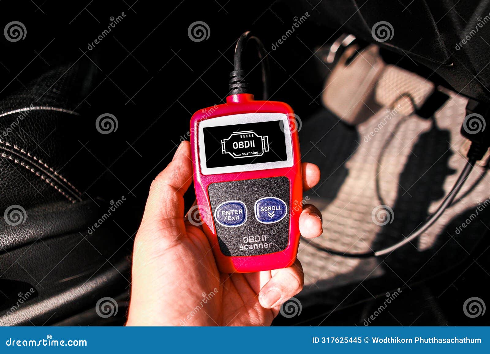 OBD Scanner Tool , OBD2 Scanner in a Car Mechanic Hand for Car Engine ...