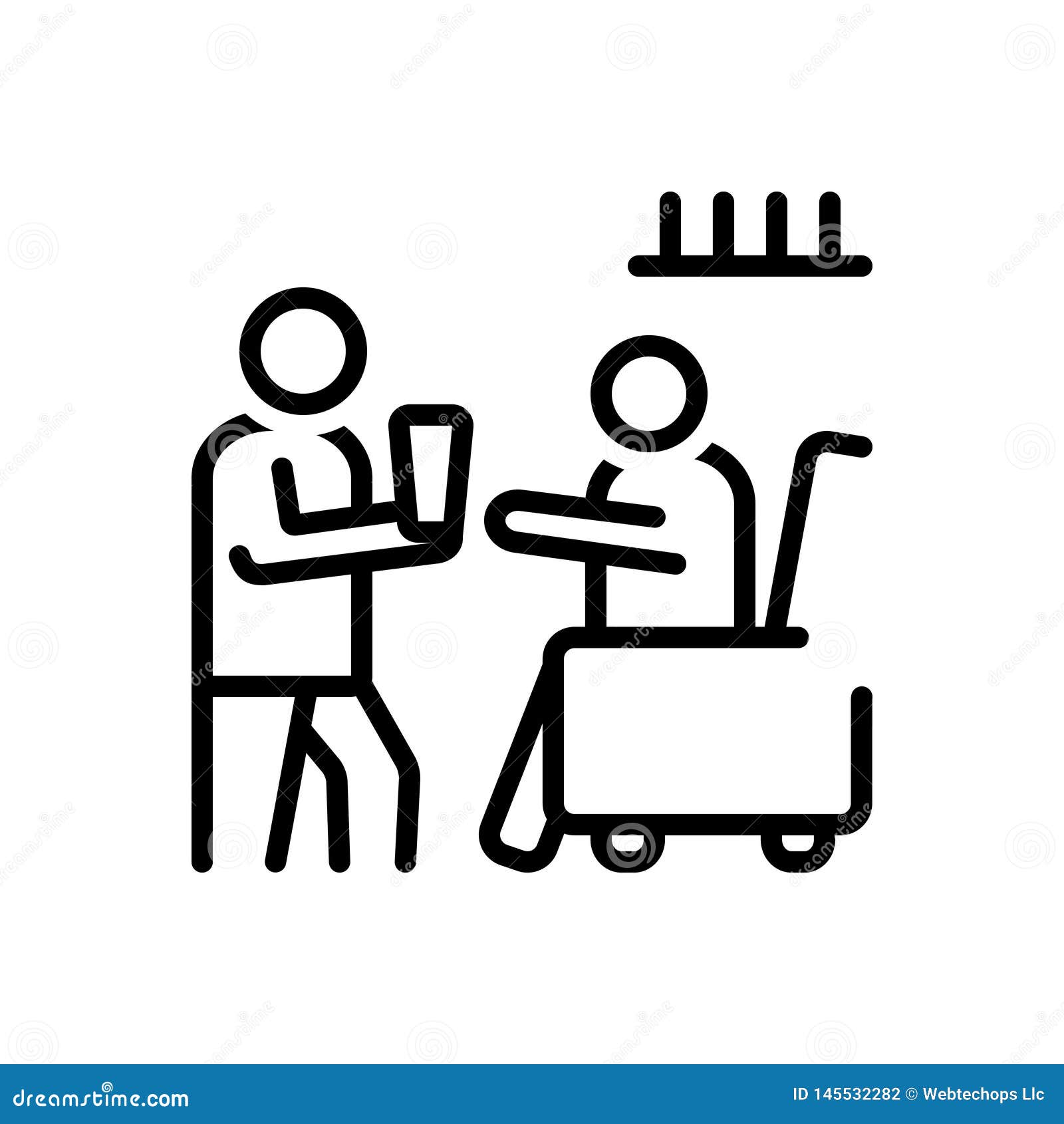 Black Line Icon for Obedience, Adherence and Respect Stock Vector ...