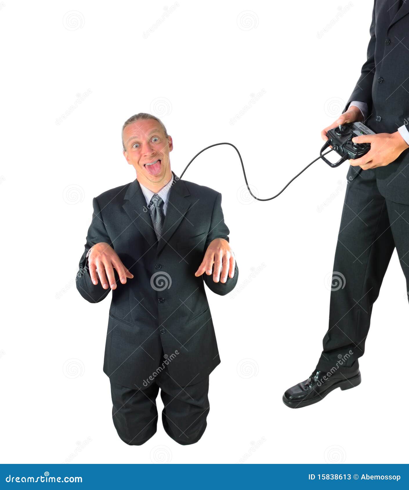 Obedient Business Man is Remote Controlled Stock Image - Image of news ...