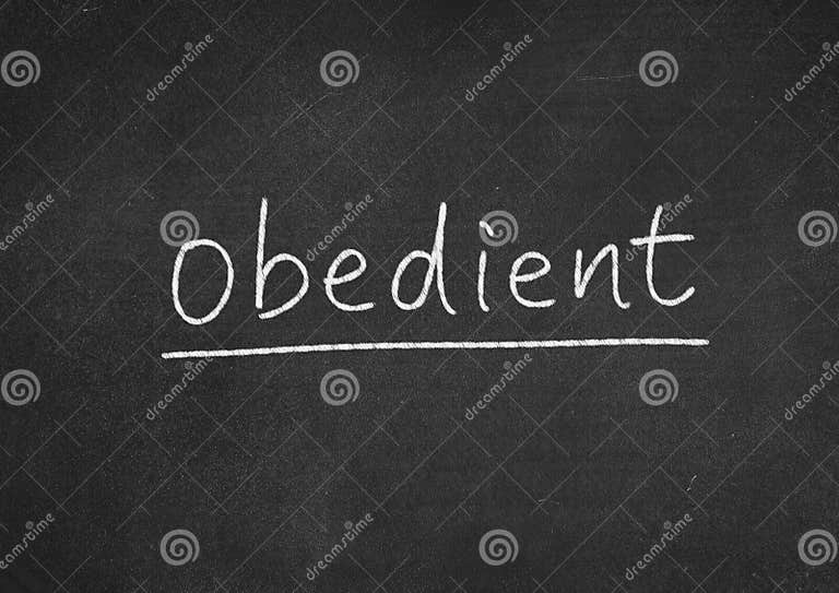 Obedient stock photo. Image of word, abstract, blackboard - 165606984