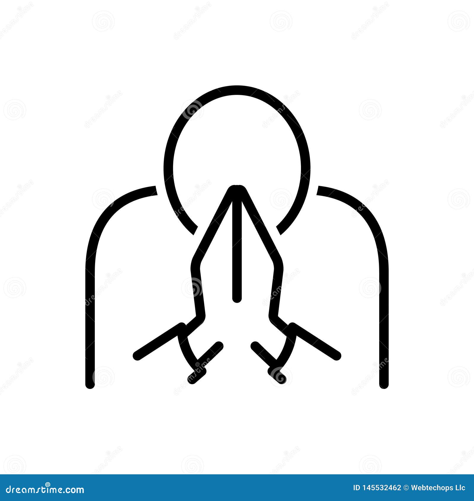 Black Line Icon for Obedient, Obedience and Honor Stock Vector ...