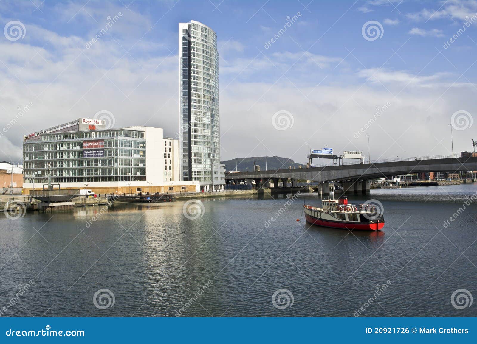 Obel Tower stock photo. Image of belfast, quay, boat - 20921726